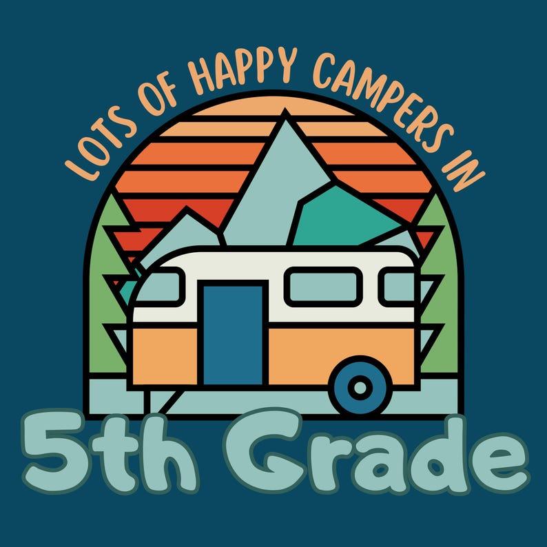 Teacher Happy Campers PNG Bundle, Back to School, Classroom Camping ...