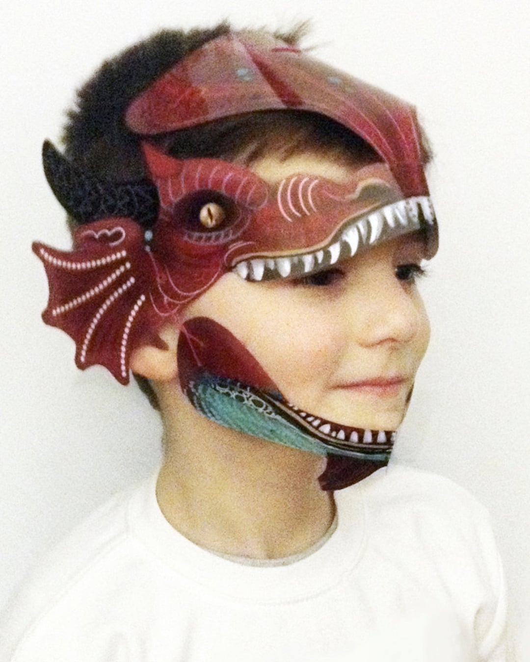 Dragon, 3D Durable Laminated Paper Mask, Designer Kids or Adults Mask ...