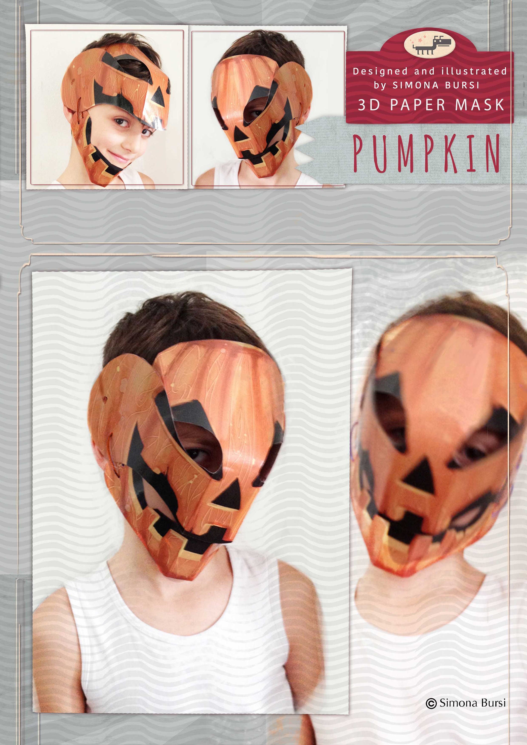 Pumpkin Mask, Jack-o'-lantern, Halloween Craft,halloween Pumpking ...