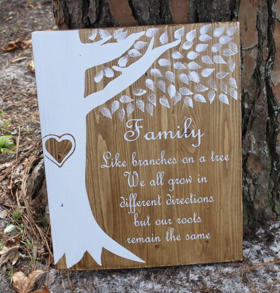 Items similar to Family Tree Rustic Wood Sign - Family Sign ...