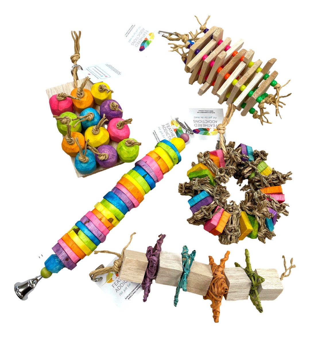 Favourite Five - Small Bird Toy Box - Soft Balsa & Sola Bird Toys - Etsy