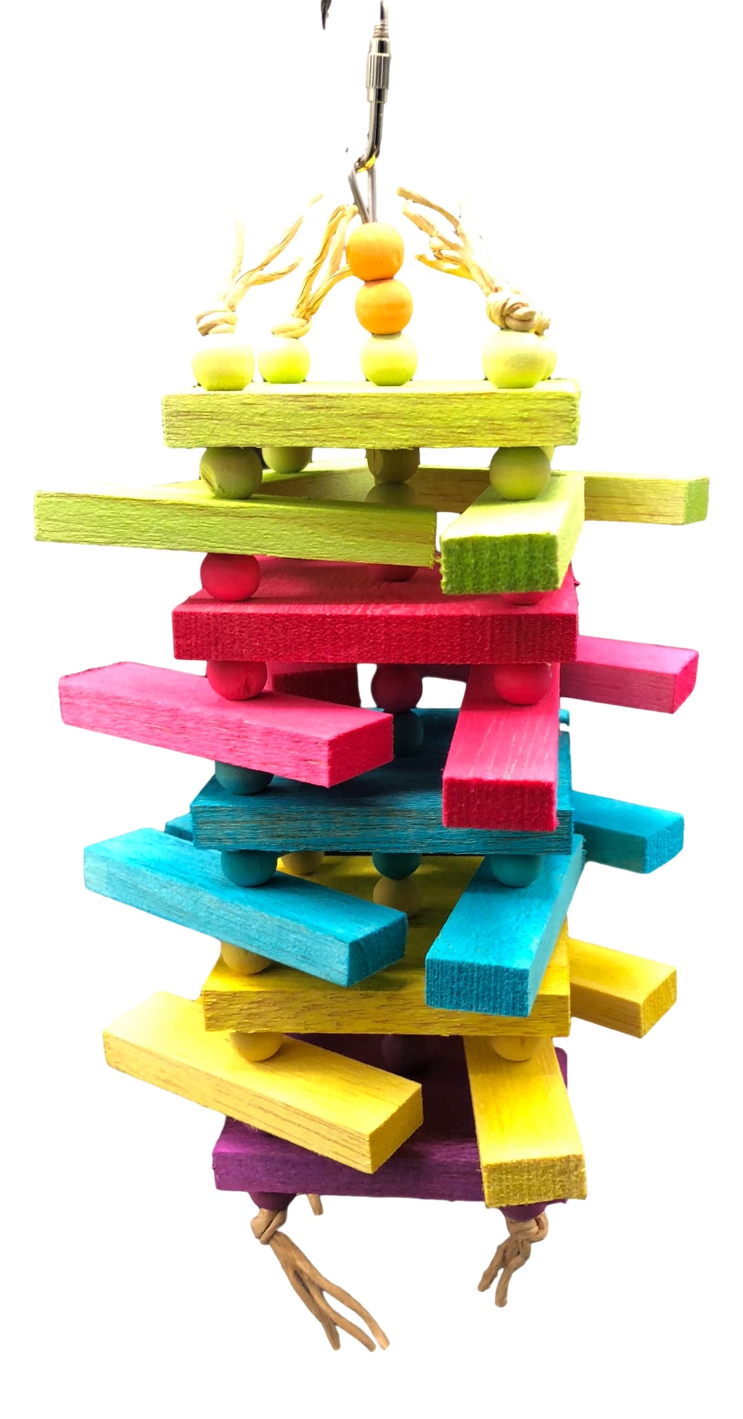 Big Boy Rainbow Balsa Sticky Stacker - Medium Bird Toy - Etsy