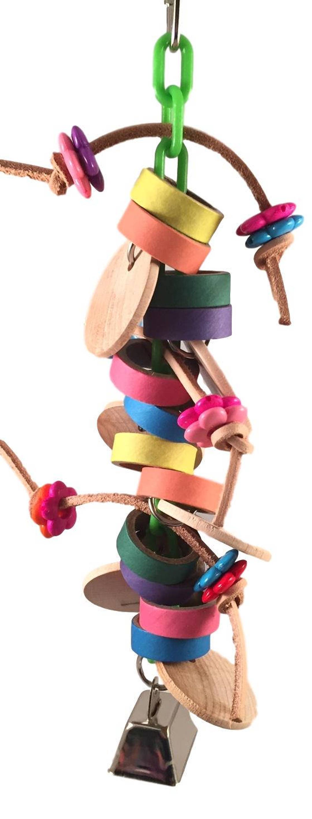 Elliott - Cow Bell Bagel Bird Toy - Etsy