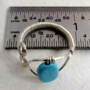 Turquoise Ring, 960 Argentium Sterling, Silver Turqoise RING, December ...