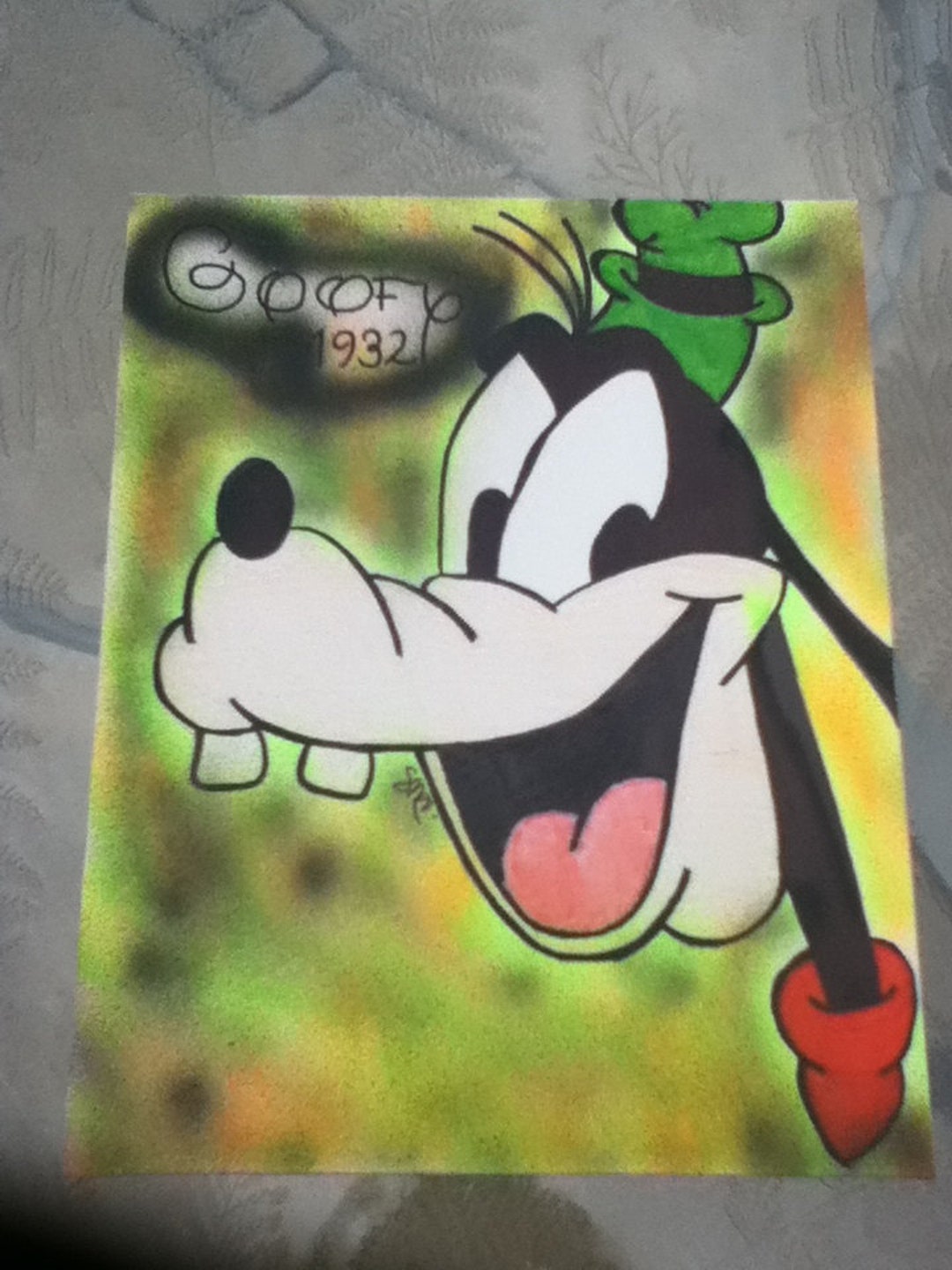 Custom Handpainted Goofy Canvas Board Painting - Etsy