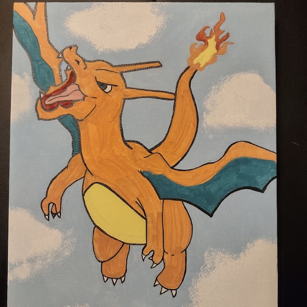 Charizard Pikachu Painting - Etsy