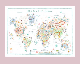 A1 World Map Poster | Etsy