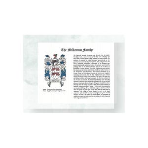Coat of Arms Family History Print, Custom Embellished Heritage Artwork ...