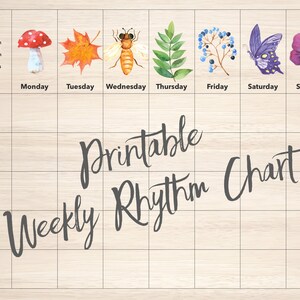 Printable Weekly Rhythm Chart PDF Customizable - Etsy