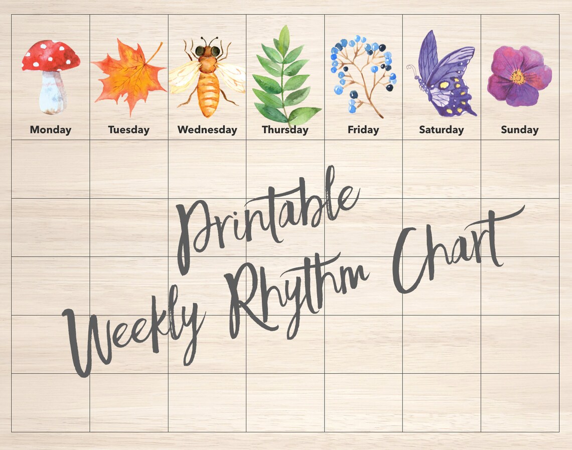 Printable Weekly Rhythm Chart PDF Customizable - Etsy