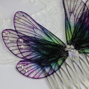 Fairy Wing Comb - Cicada Butterfly Mermaid - Vintage Bridal Hair Comb ...