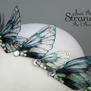 Fairy Wing Tiara - Mermaid Crown - Adult Fantasy Diadem - Teal Blue ...