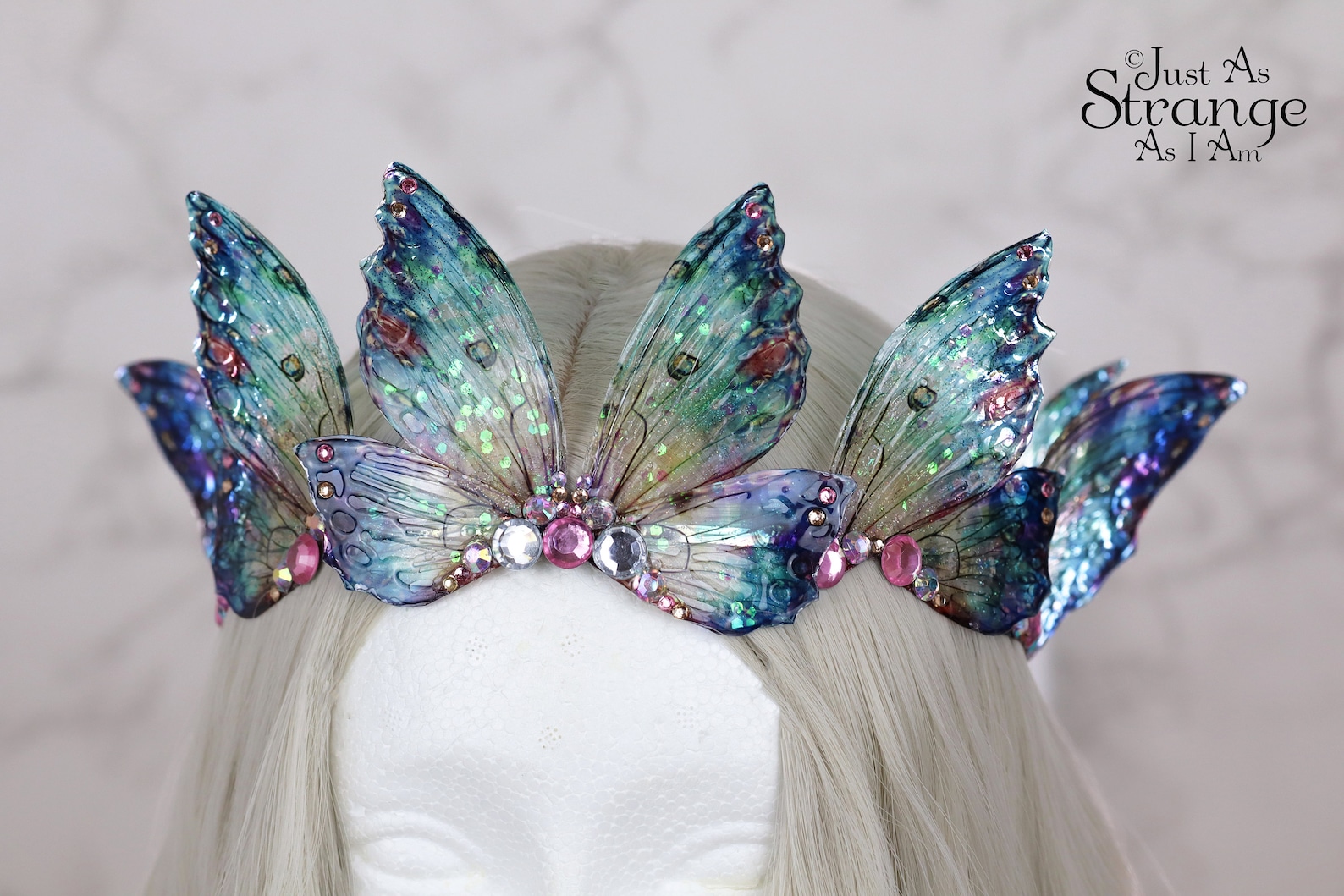 Fairy Wing Crown - Fairy Tiara Diadem - Butterfly Holo Rainbow - Fairy ...