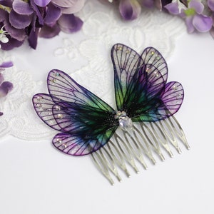 Fairy Wing Comb - Cicada Butterfly Mermaid - Vintage Bridal Hair Comb ...
