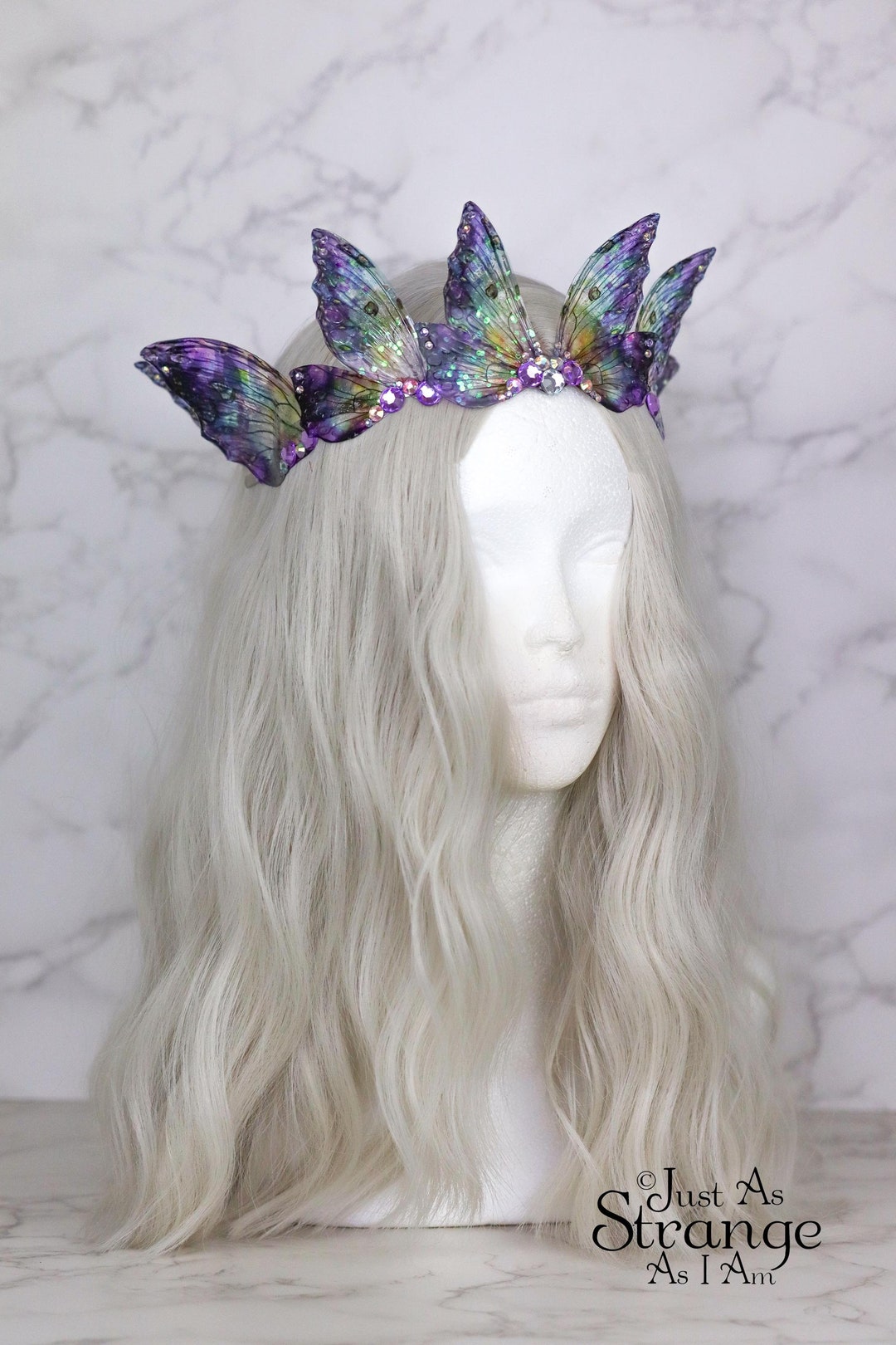 Purple Fairy Wing Tiara - Fantasy Butterfly Crown for Weddings - Etsy