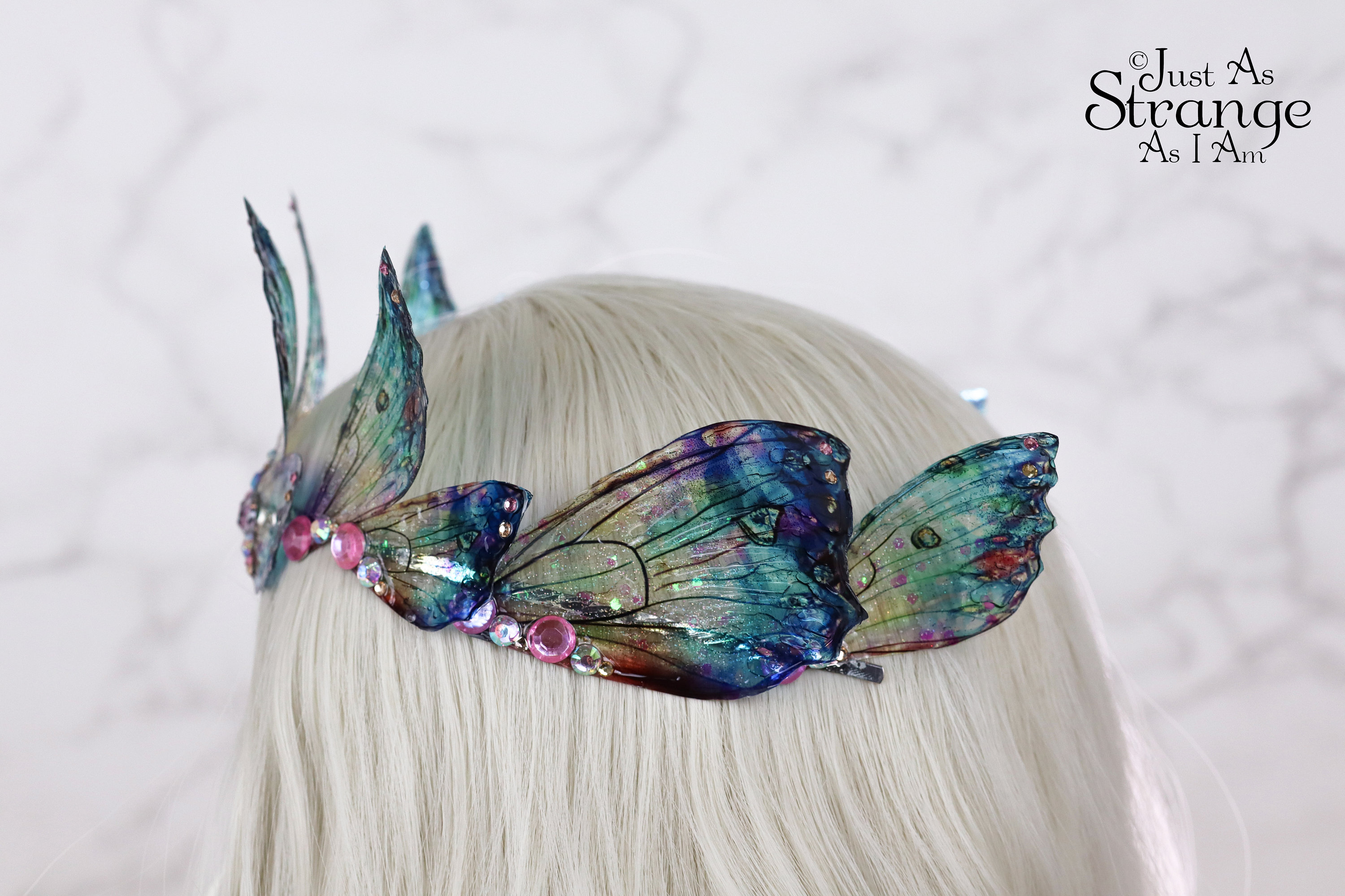 Fairy Wing Crown - Fairy Tiara Diadem - Butterfly Holo Rainbow - Fairy ...