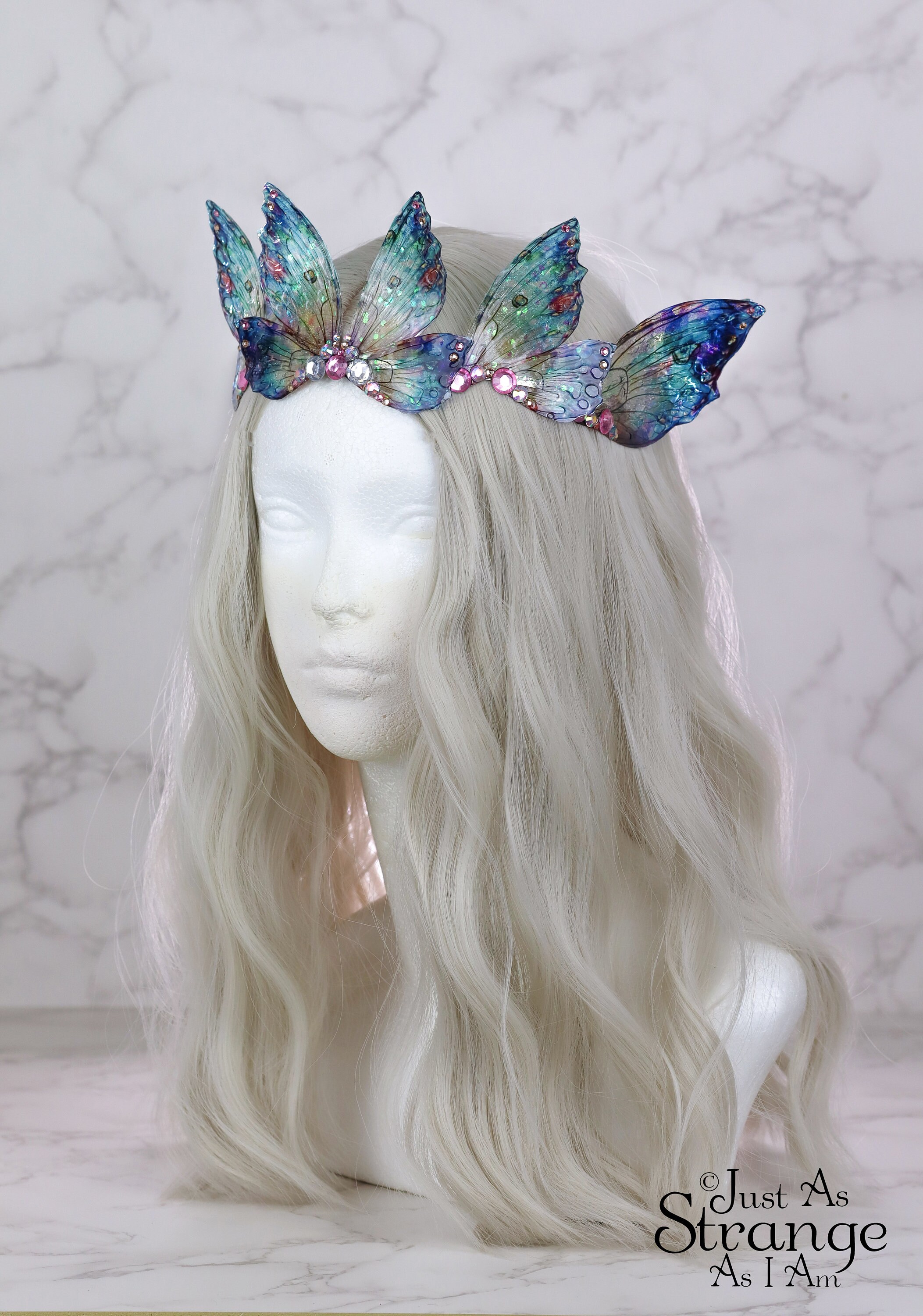 Fairy Wing Crown - Fairy Tiara Diadem - Butterfly Holo Rainbow - Fairy ...