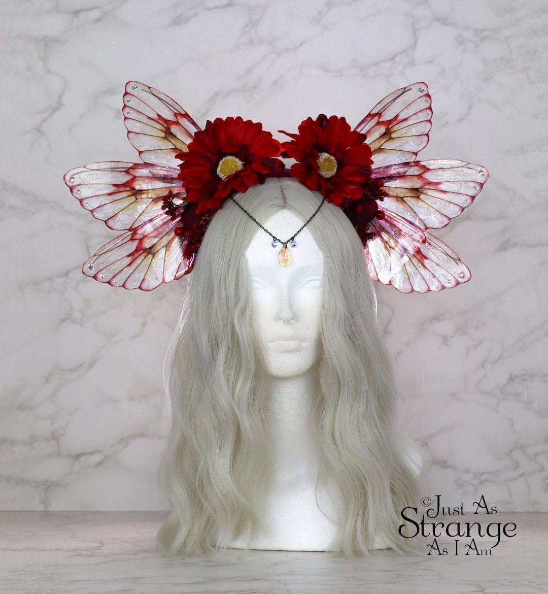 Fairy Wing Headpiece - Autumn Butterfly Flower Crown - Festival ...