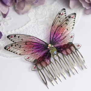 Fairy Wing Hair Comb - Cicada Butterfly Hairpiece - Vintage Bridal Comb ...
