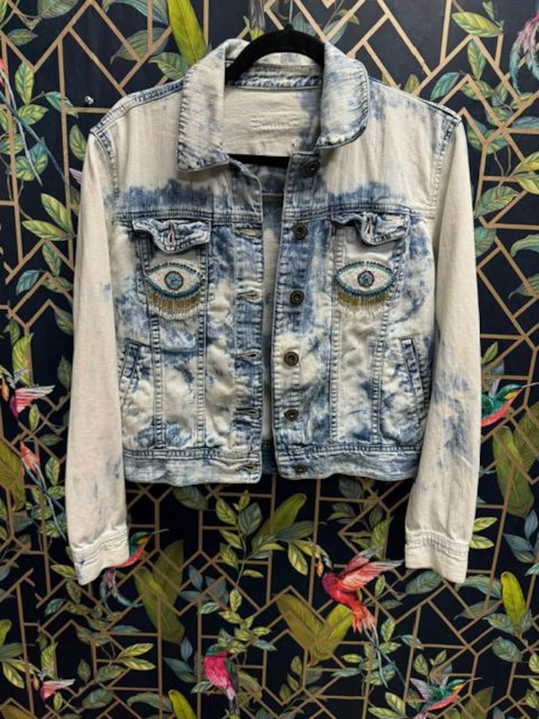 Evil Eye Denim Jacket - Etsy