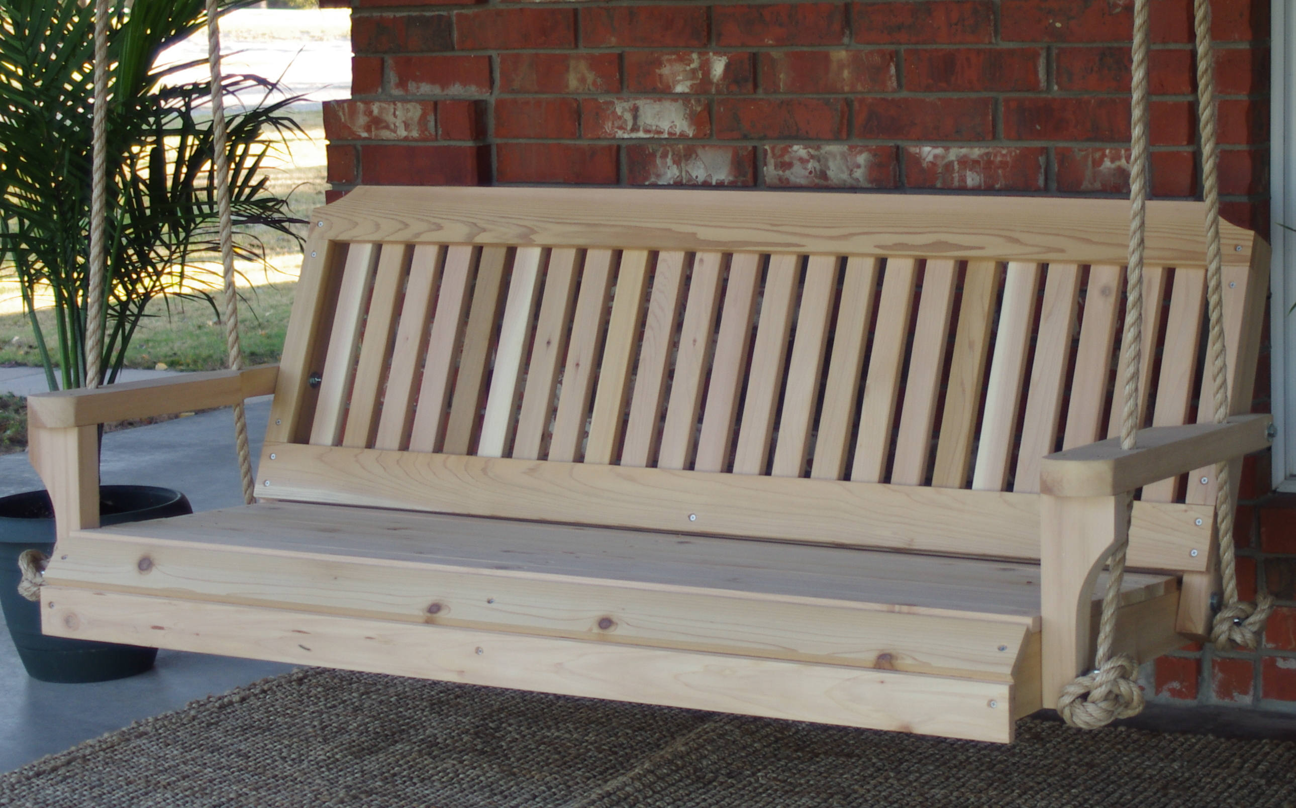 Brand New 5 Foot Cedar Wood Traditional Porch Swing With | Etsy