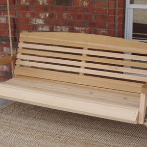 Brand New 5 Foot Cedar Wood American Style Porch Swing With Hanging ...