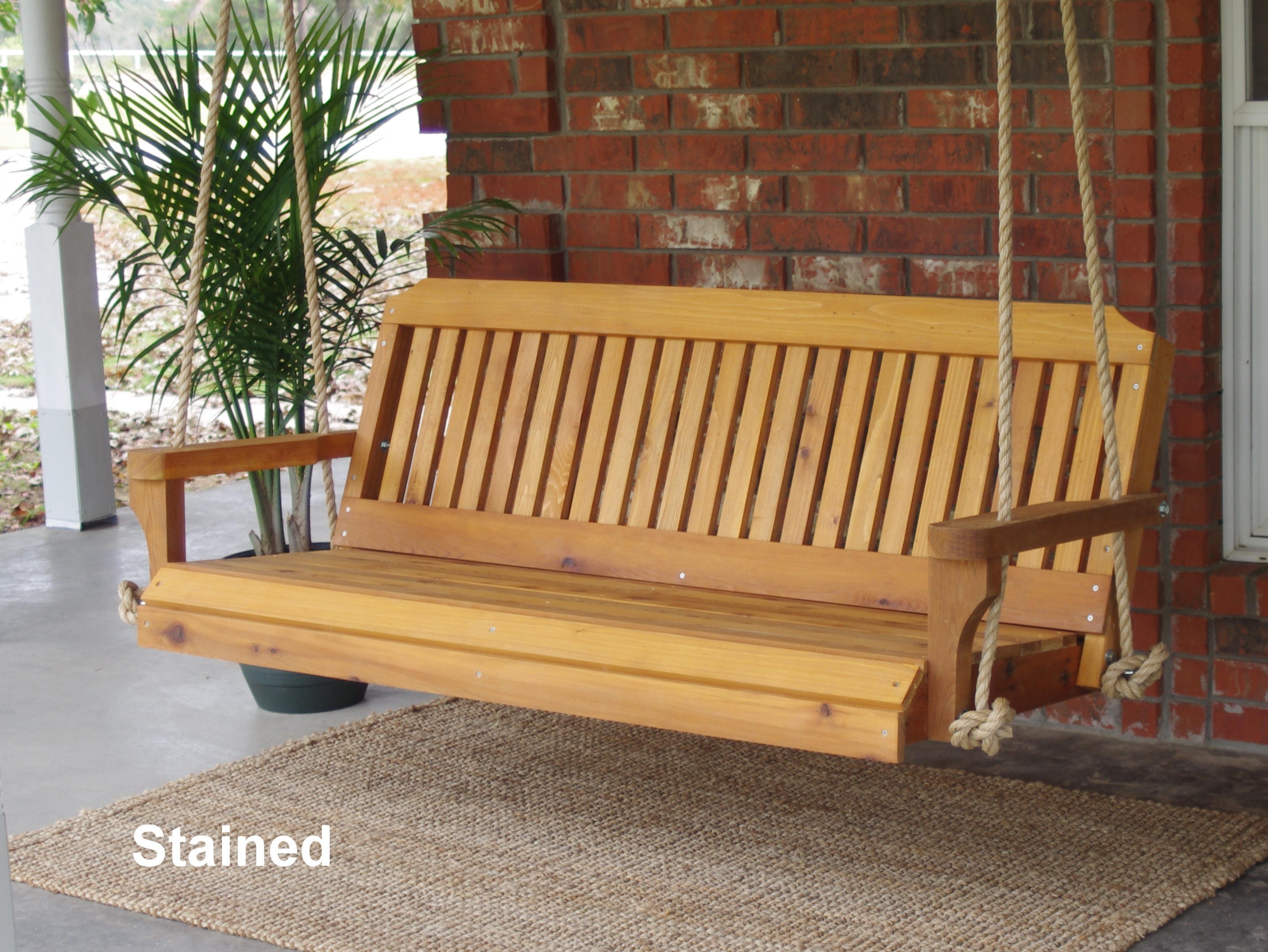 Brand New 5 Foot Cedar Wood Traditional Porch Swing With | Etsy