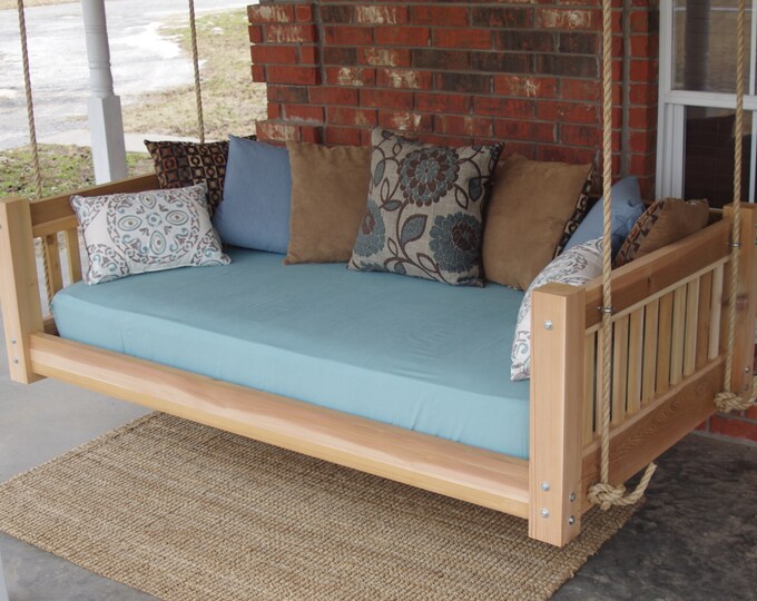 Brand New Cedar Daybed Swing in Traditional Style, Full Size Swinging ...
