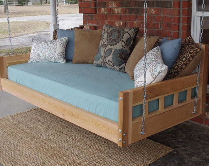 Brand New Cedar Daybed Swing in American Style, Full Size Swinging Bed ...