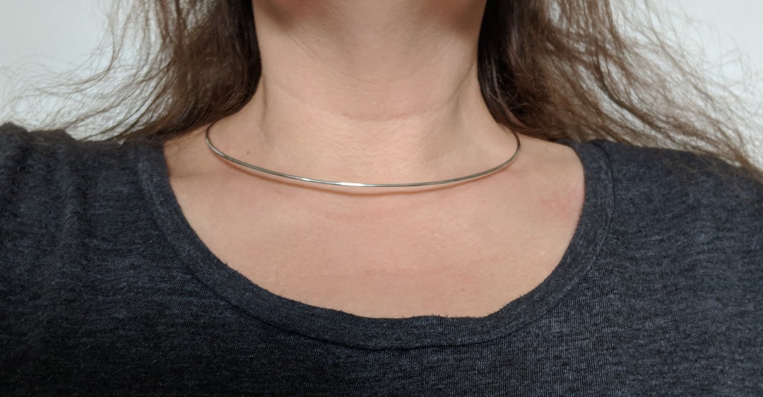 Sterling Silver Day Collar, Discreet Day Collar, 925 Sterling Sliver ...