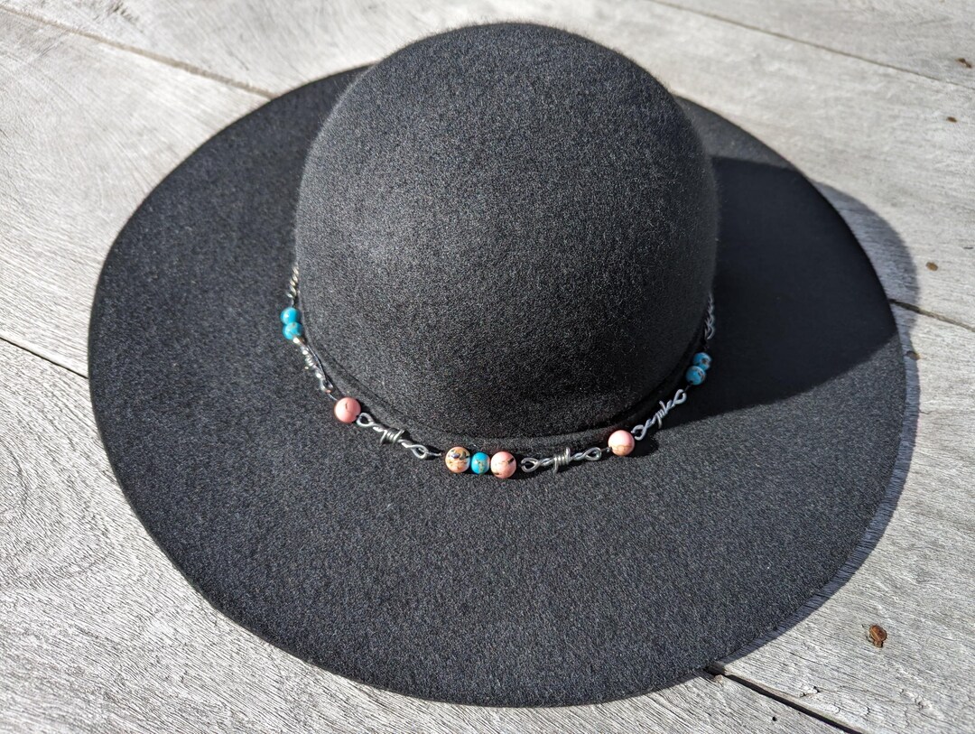 Cowboy Hat Band, Barbed Wire Hat Band, Western Hat Band, Turquoise ...