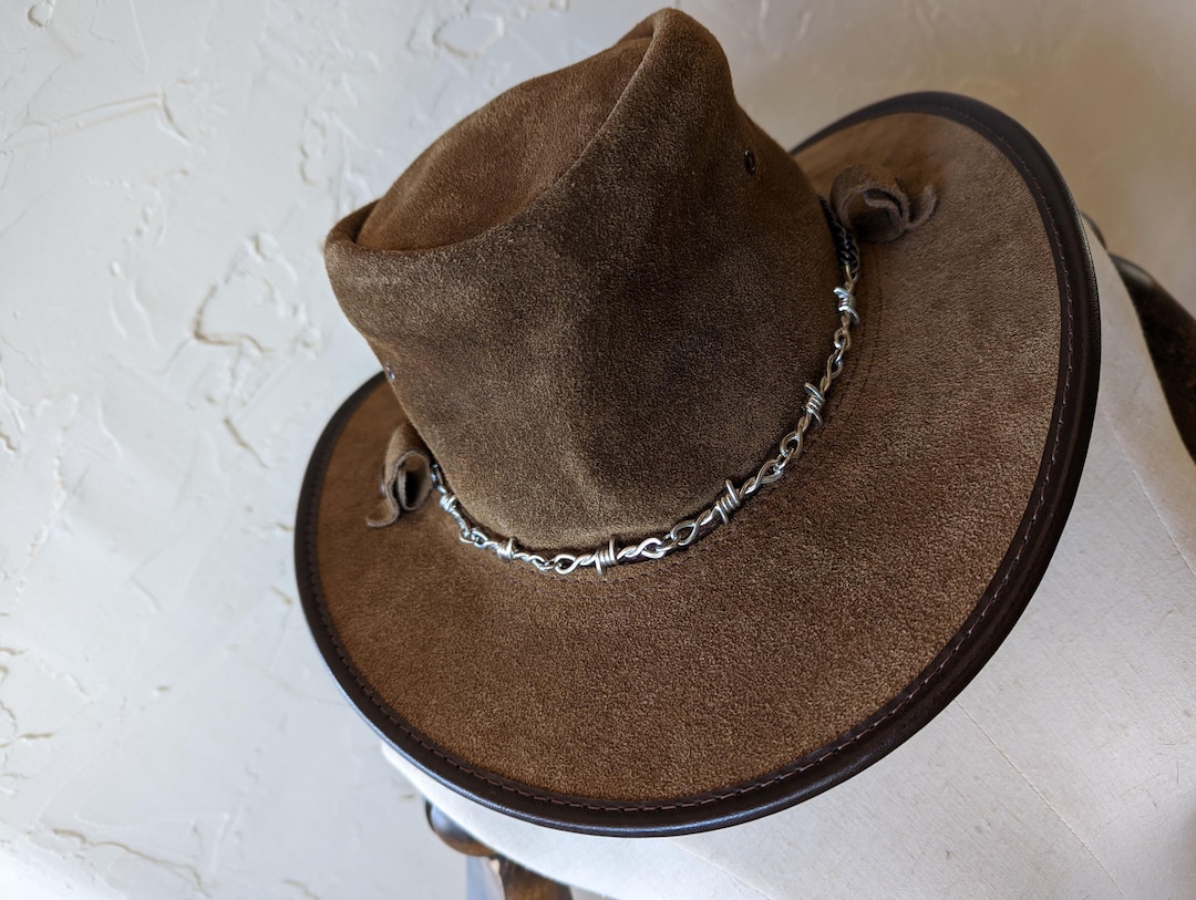 Hat Band, Barbed Wire Hat Band, Western Hat Band, Groomsmen Gift, Chain ...