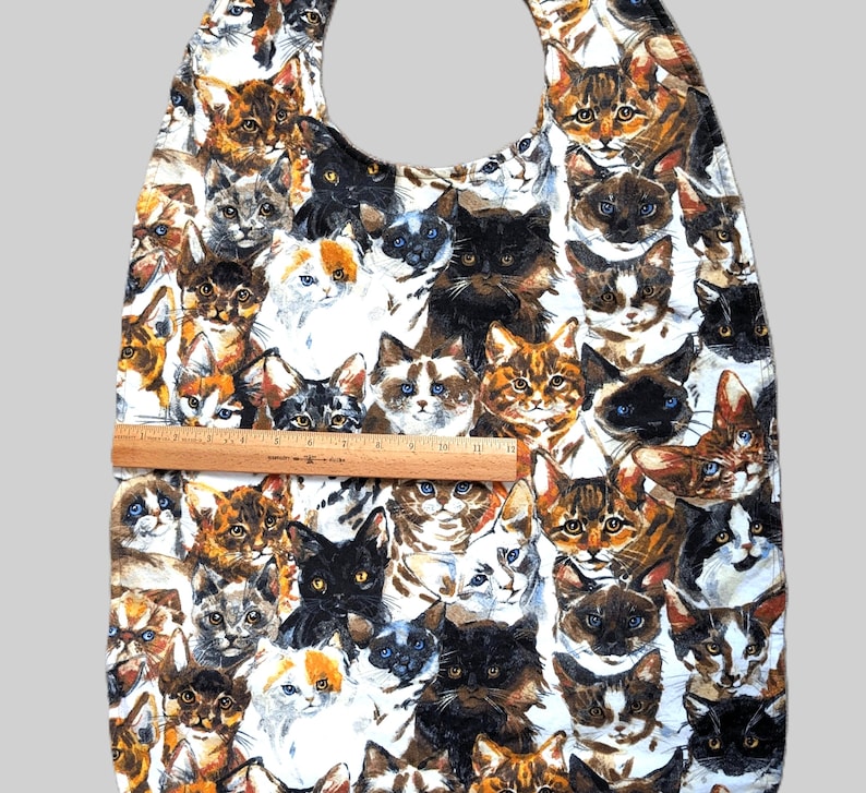 Adult Bib Watercolor Cats Fully Lined, Extra Long Cotton Flannel - Etsy
