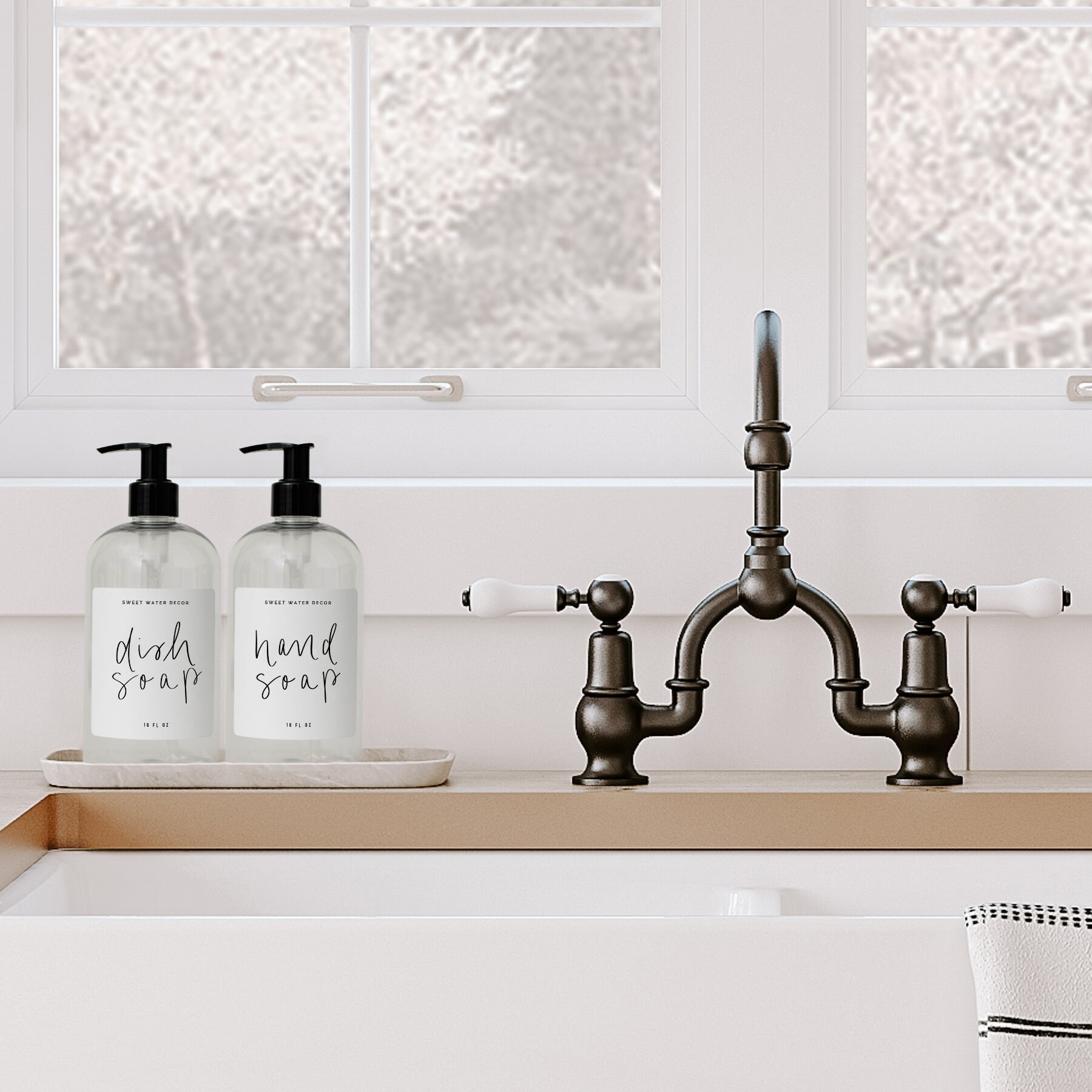 Hand Soap and Dish Soap Set of 2 16 Oz Clear Plastic - Etsy