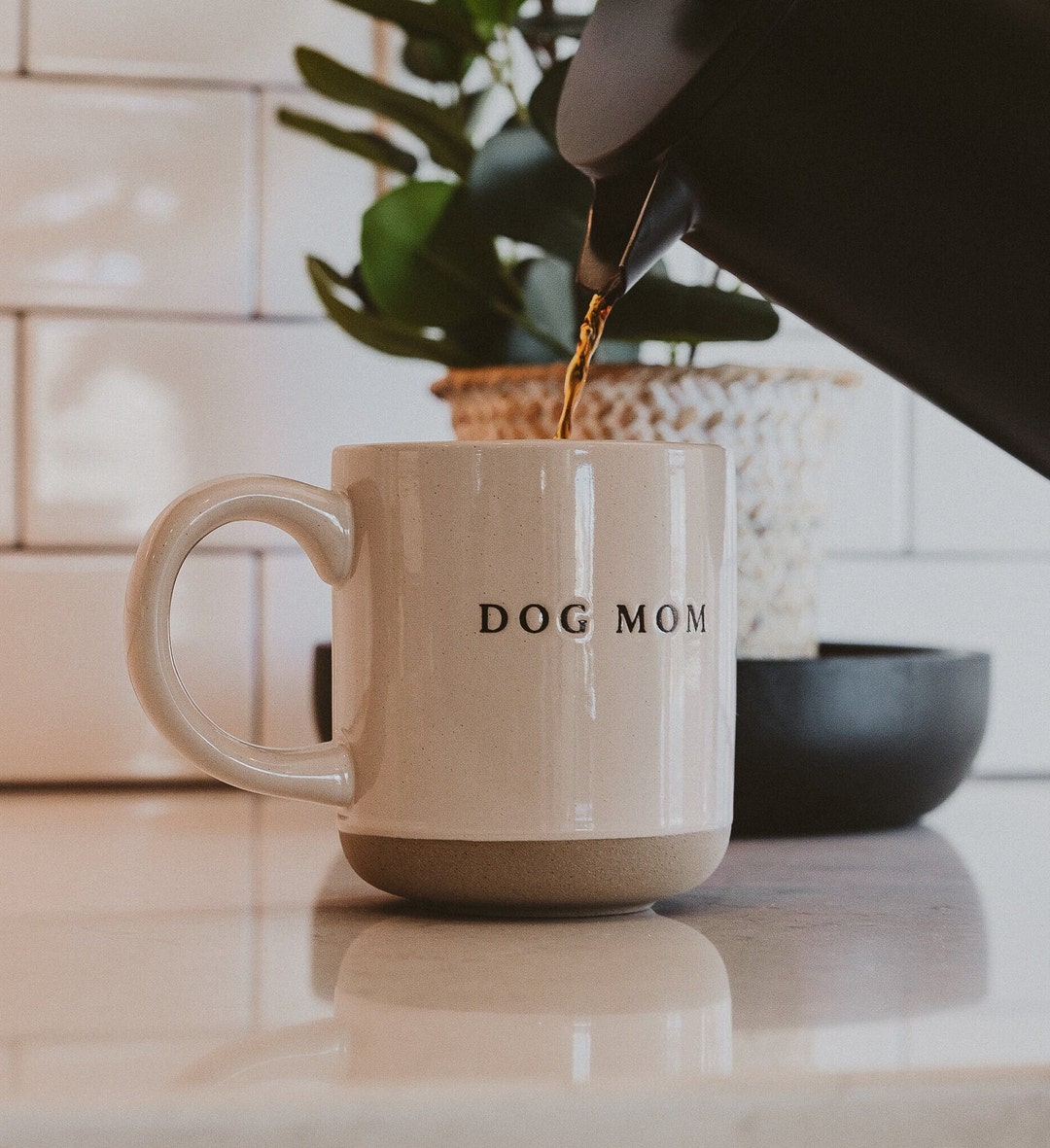 Dog Mom Stoneware Coffee Mug | Fur Mama | Inspirational Mug | Mom ...