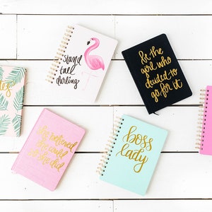 Dream Plan Do Fabric Journal Grey And Rose Gold Journal | Etsy