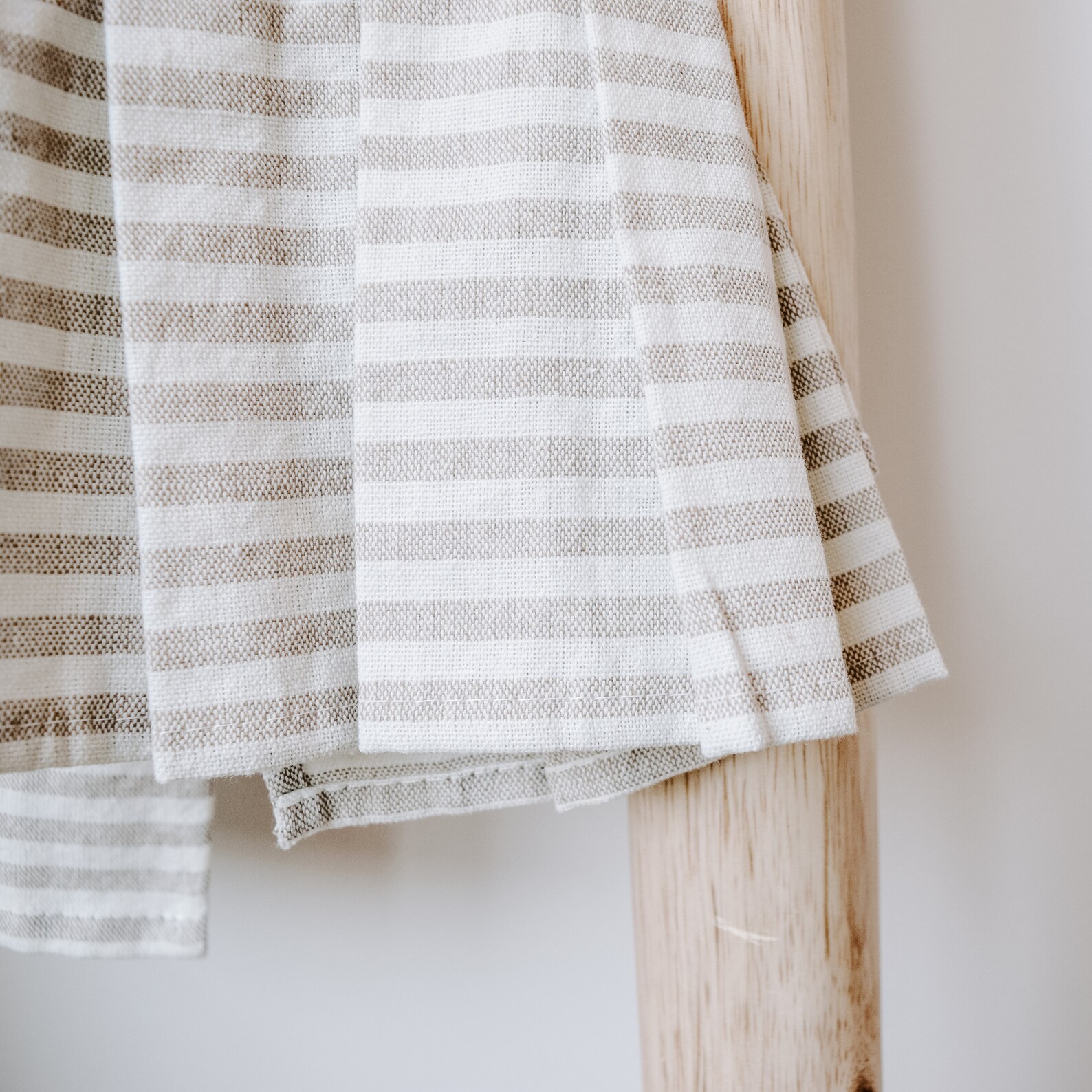 Striped Tea Towel With Ruffle Grey Kitchen Towel Hand - Etsy