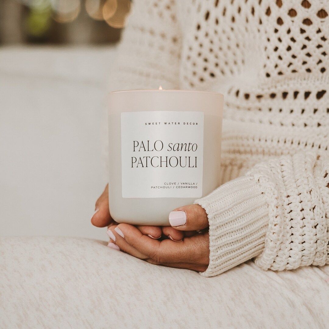 Palo Santo Patchouli Candle - Spa Candle - Palo Santo Candle Home Decor ...