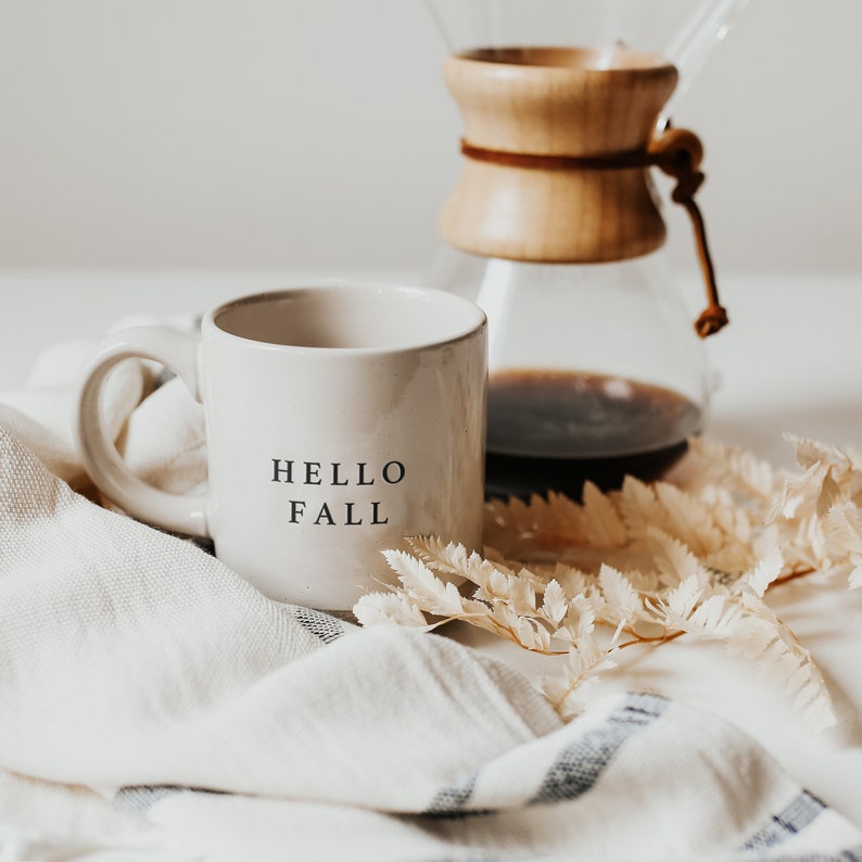 Hello Fall Coffee Mug Fall Coffee Mug PSL Mug Fall - Etsy