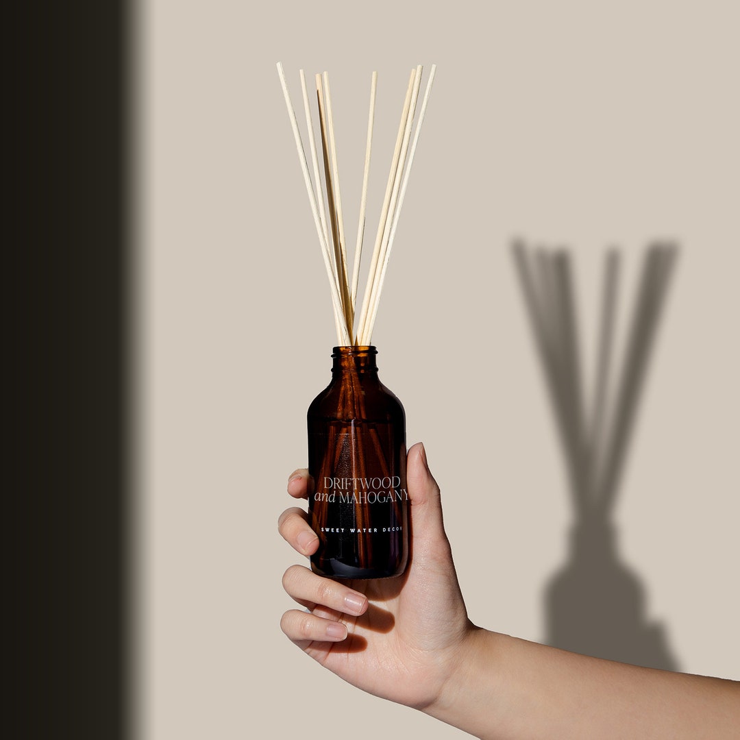 Driftwood and Mahogany Amber Reed Diffuser | Scented Room Fragrance ...