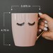 Eyelash Mug Pink and Gold Eyelashes Coffee Mug Makeup and Lashes Mug ...