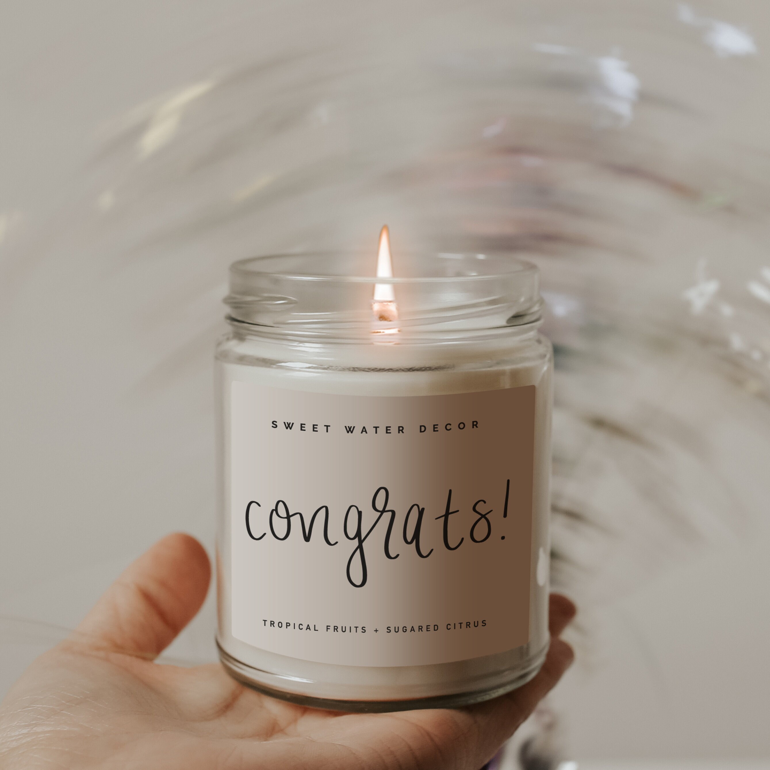 Congrats Candle Congratulations Gift Candle Congrats Soy - Etsy