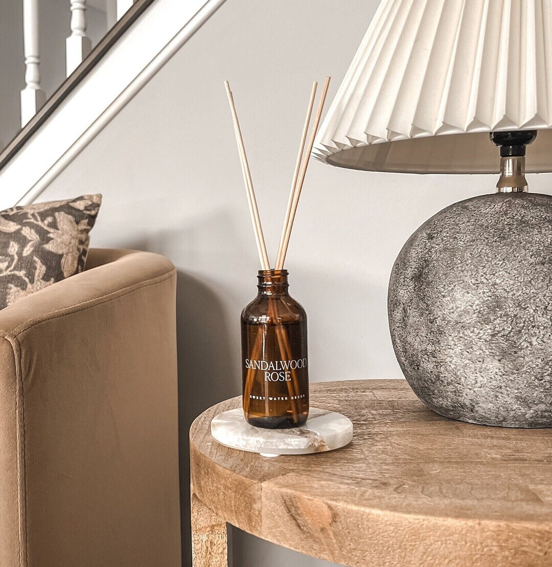 Sandalwood Rose Reed Diffuser Scented Room Fragrance Aromatherapy Home ...