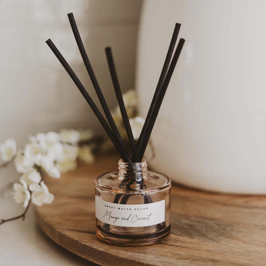 Mango Coconut Reed Diffuser: Tropical Home Fragrance - Etsy