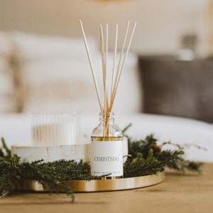 Christmas Reed Diffuser | Pine Scented Oil Diffuser Bottle | Holiday ...