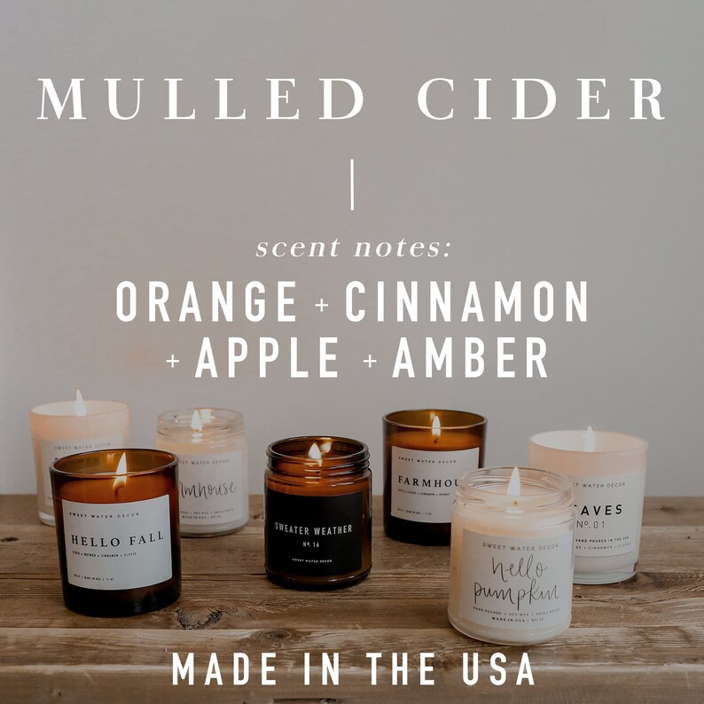 Mulled Cider Candle Fall Jar Candle Fall Candles - Etsy