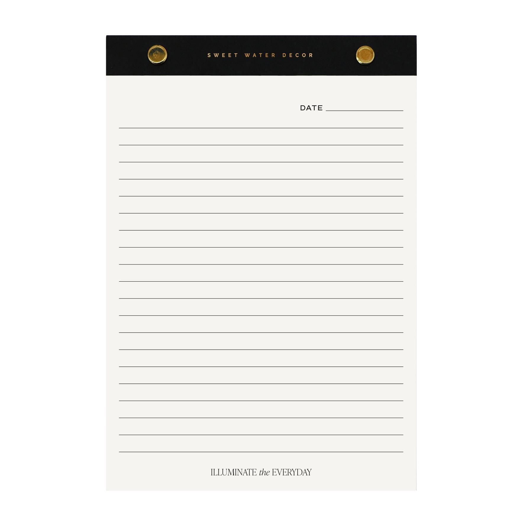 Gold Rivet Basic Notepad: Desktop Stationery Notetaking Writing Pad, to ...