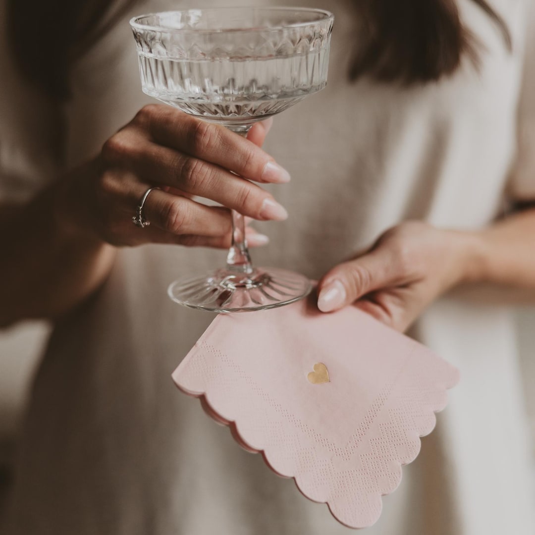 Pink Cocktail Napkins - Bridal Shower Napkins, Wedding Napkins, Wedding ...