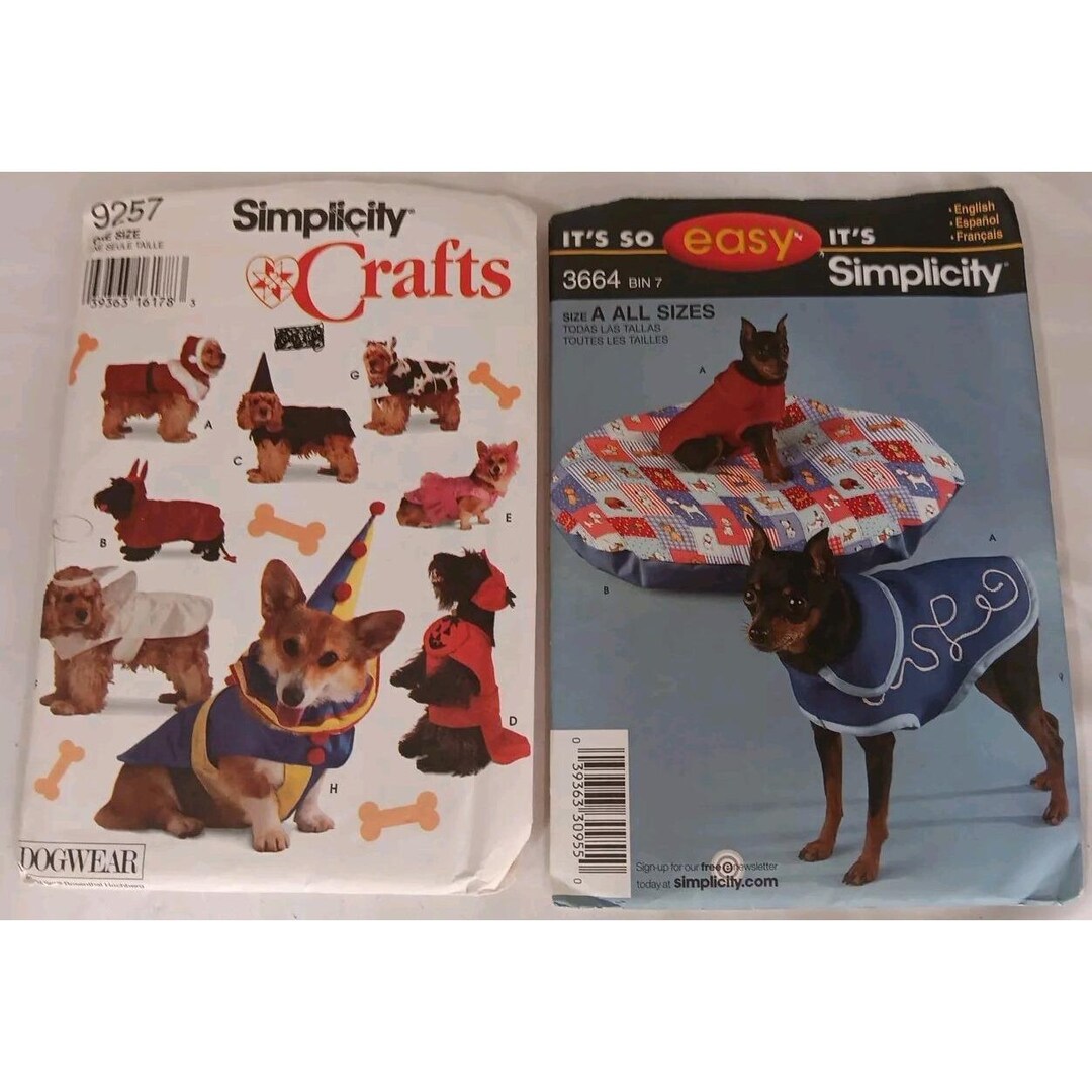 Dog Sewing Patterns Seasonal Costumes Coat Pet Bed Various Sizes See ...