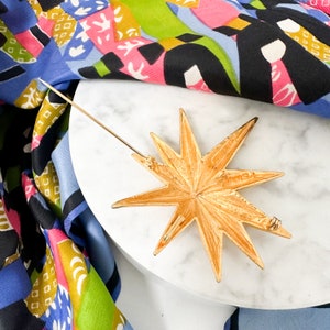 Vintage Robert Van S Star Shaped Brooch, Gold Tone Star Pin, 1980s ...